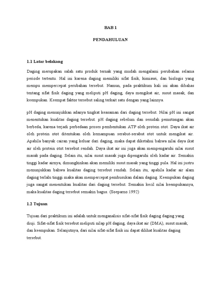 Analisis Rumus Susut Masak Daging | PDF