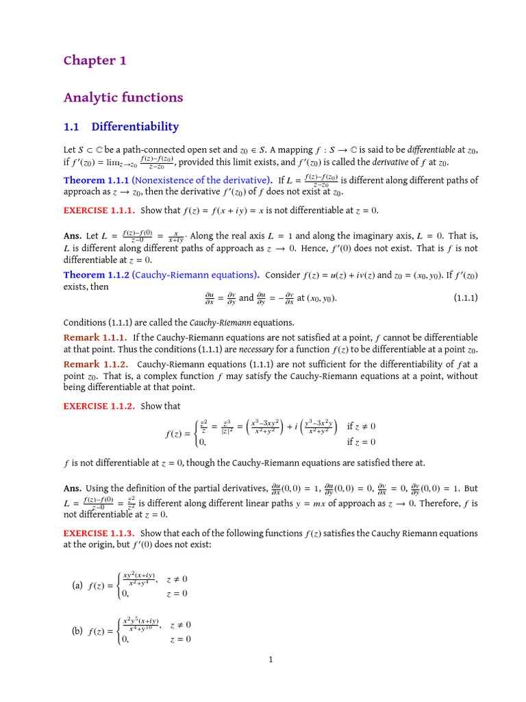 Reference Material-Complex Variables | PDF | Complex Number ...