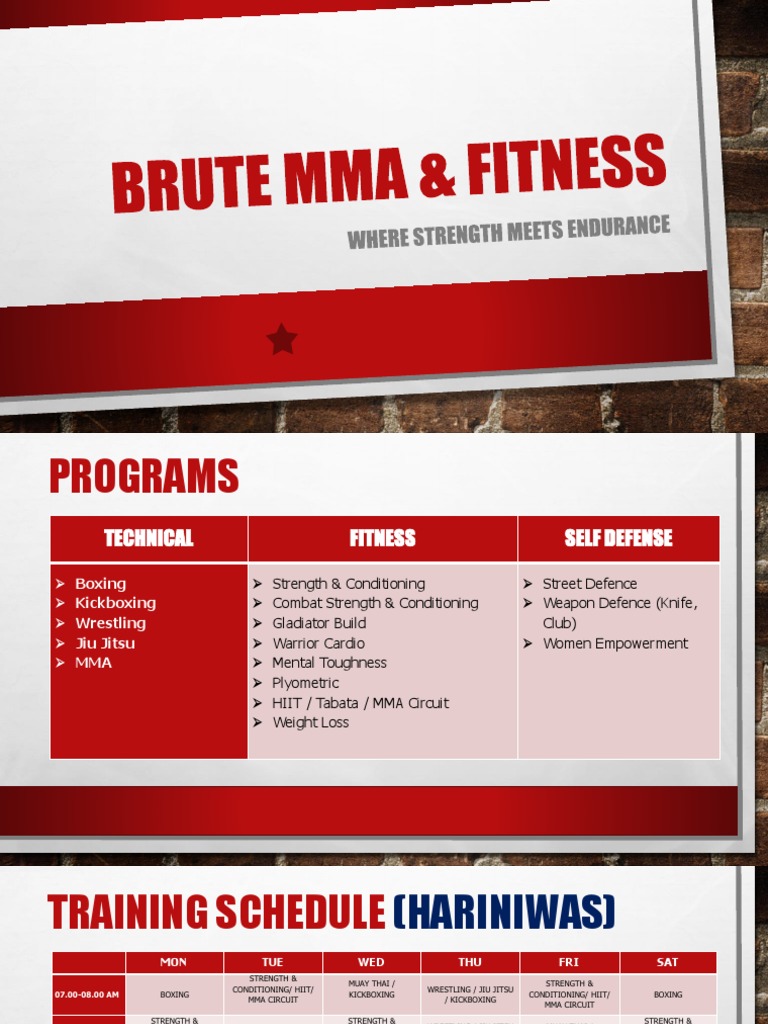 Fitness & Combat Training Programs | PDF | Mixed Martial Arts ...