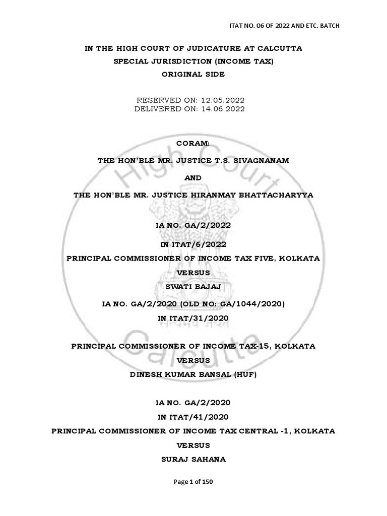 Calcutta High Court - Penny Stock Order | PDF | Capital Gains Tax | Stocks