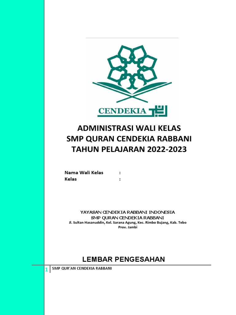 Administrasi Wali Kelas | PDF