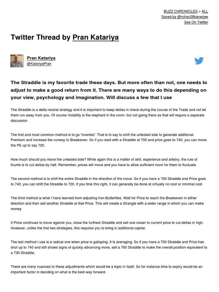 Buzz Chronicles - Thread 16508 | PDF | Option (Finance) | Investing