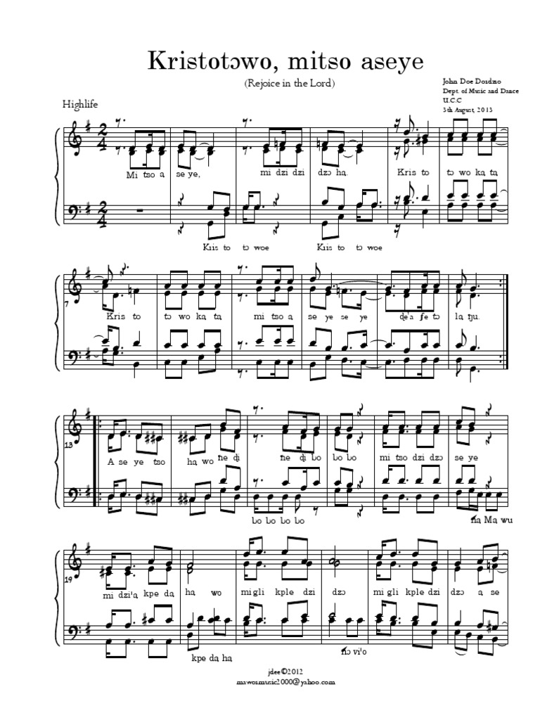 Kristot) Wo Mitso Aseye | PDF