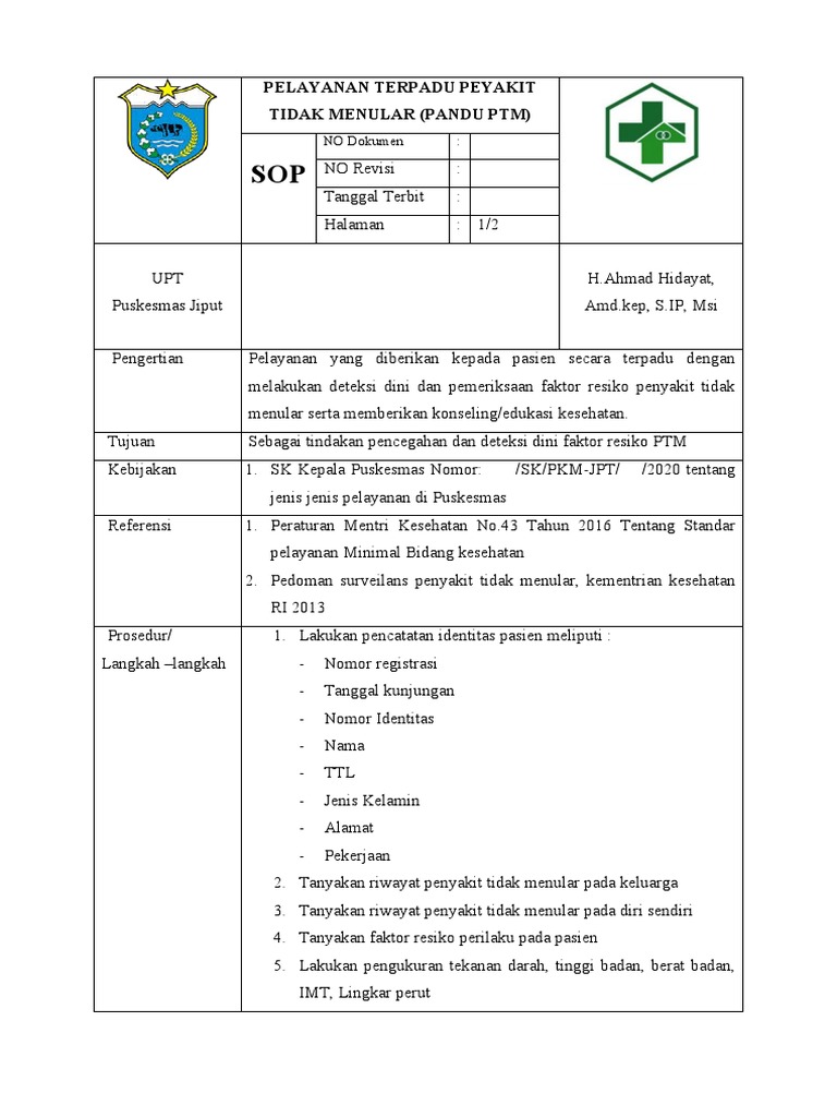 Sop Pandu PTM | PDF