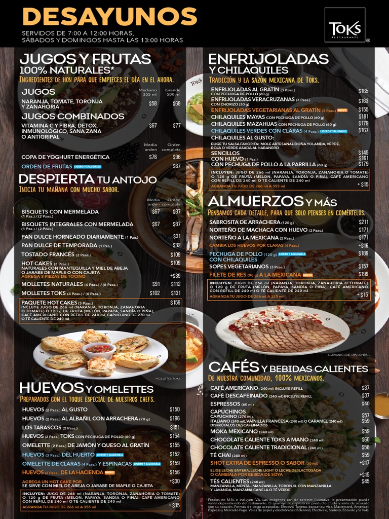 Menu Pedf Toks | PDF | Tortita | Hamburguesas