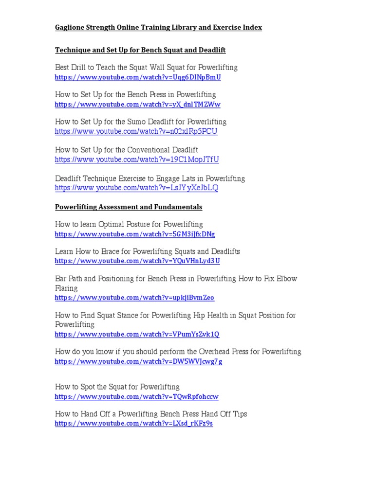 GS Exercise Index and Fundamentals 1 | PDF | Management Of Obesity ...