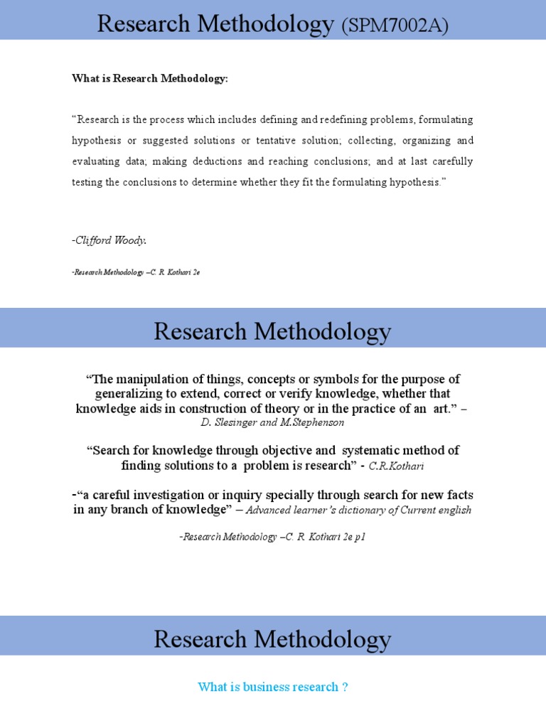 (SPM7002A) : What Is Research Methodology | PDF | Scientific Method ...