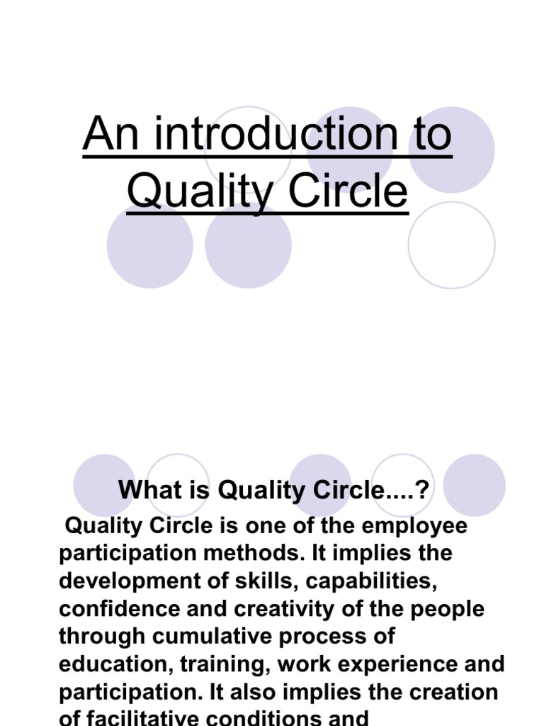 Quality Circle: 12 Steps Overview | PDF | Leadership | Motivation
