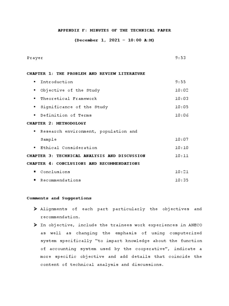 Minutes of Technical Paper Presentation | PDF