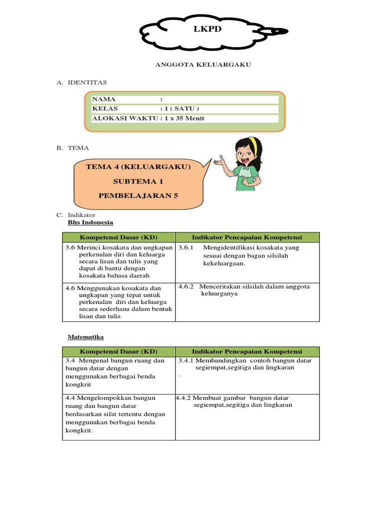 Lkpd Kelas 1 Baca Pdf - EmriDev