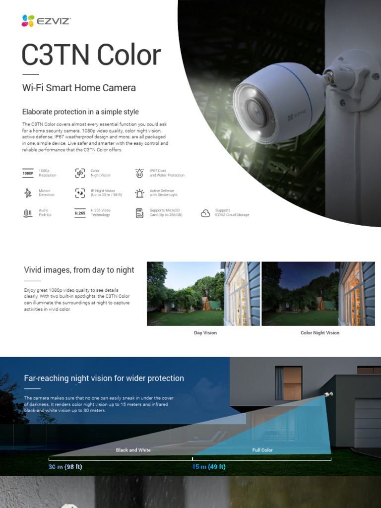 C3TN Color: Wi-Fi Smart Home Camera | PDF | Encryption | Video