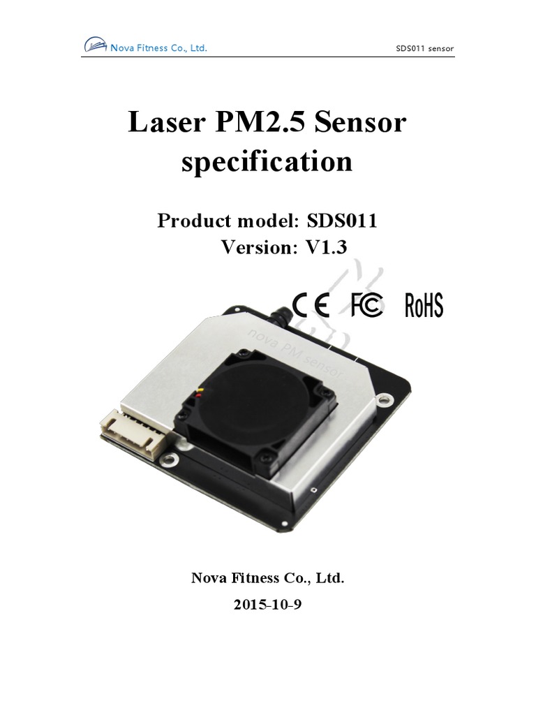 SDS011 PM2.5 Sensor Specifications | PDF | Sensor | Laser