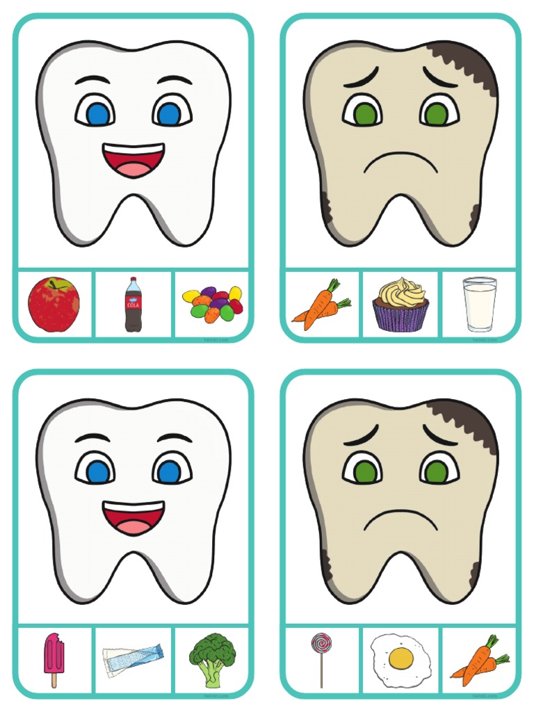 Healthy Teeth Clip Cards | PDF