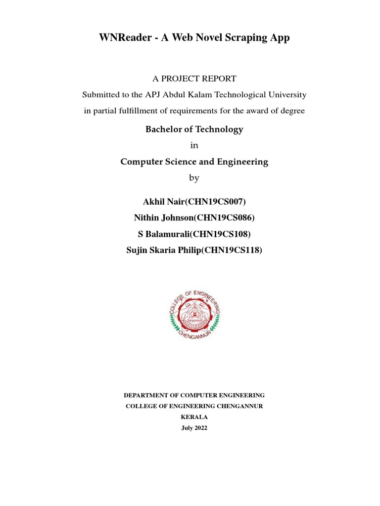 KTU_B_Tech_Project_Report_template-1 | PDF | Software Testing | Mobile App