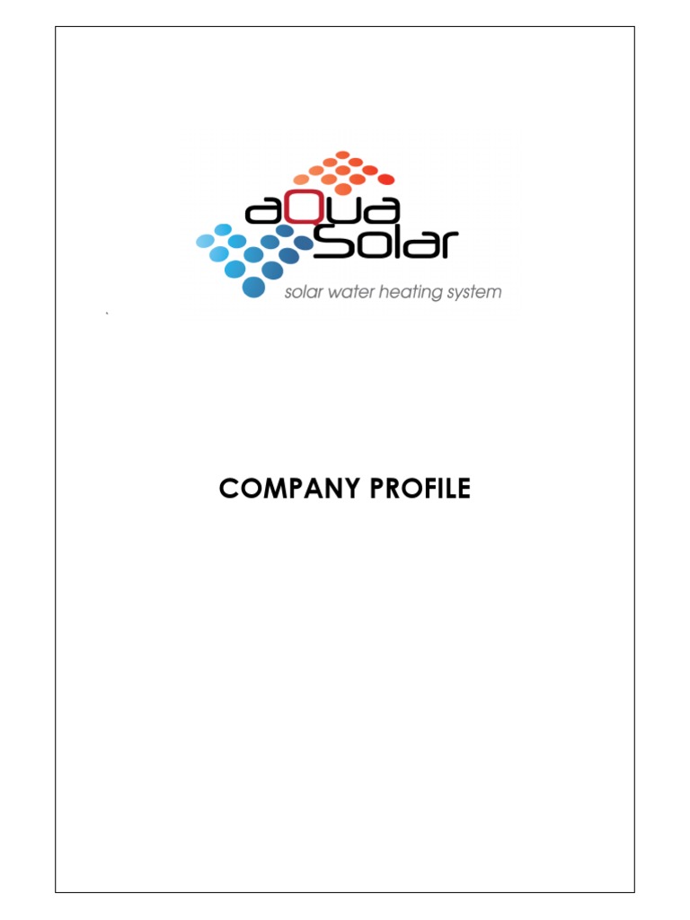 Aqua Solar 19 Company Profile | PDF | Water Heating | Solar Energy