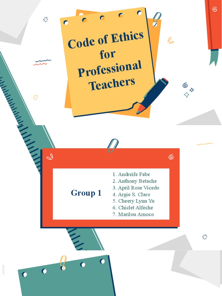 Code of Ethics For Teachers | PDF