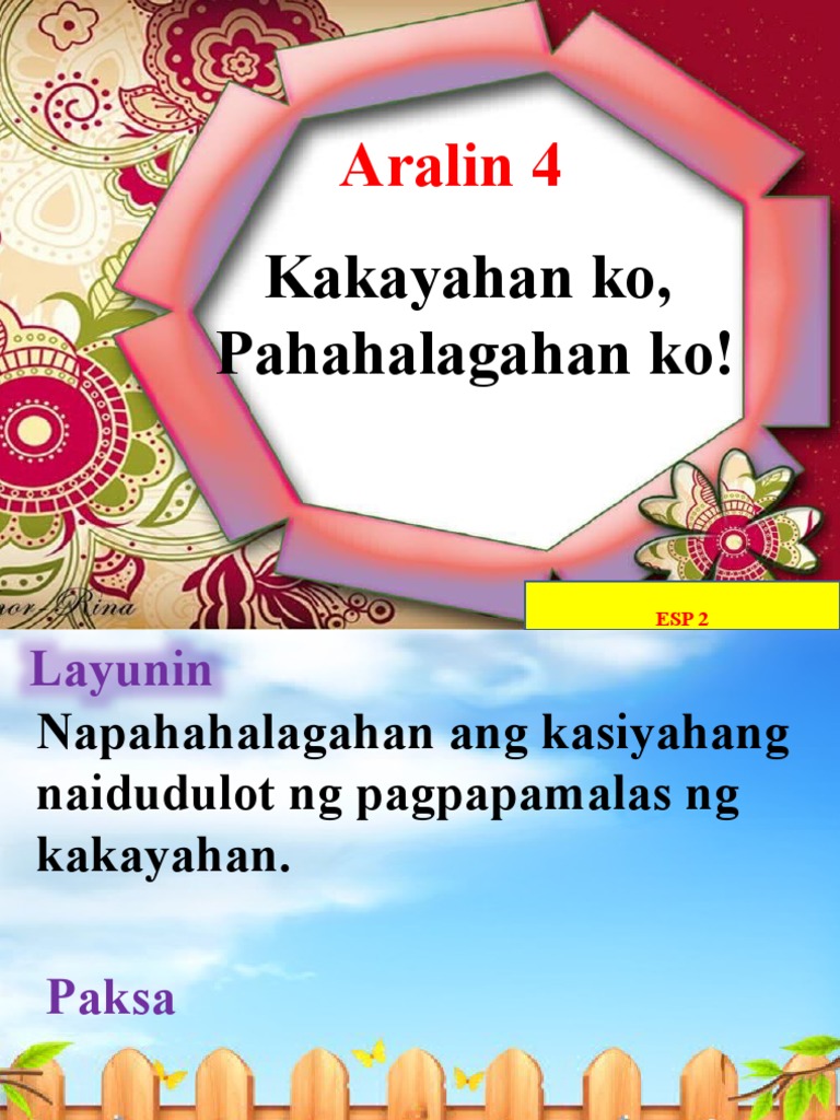 Esp Unit 1 Aralin 4-6 | PDF