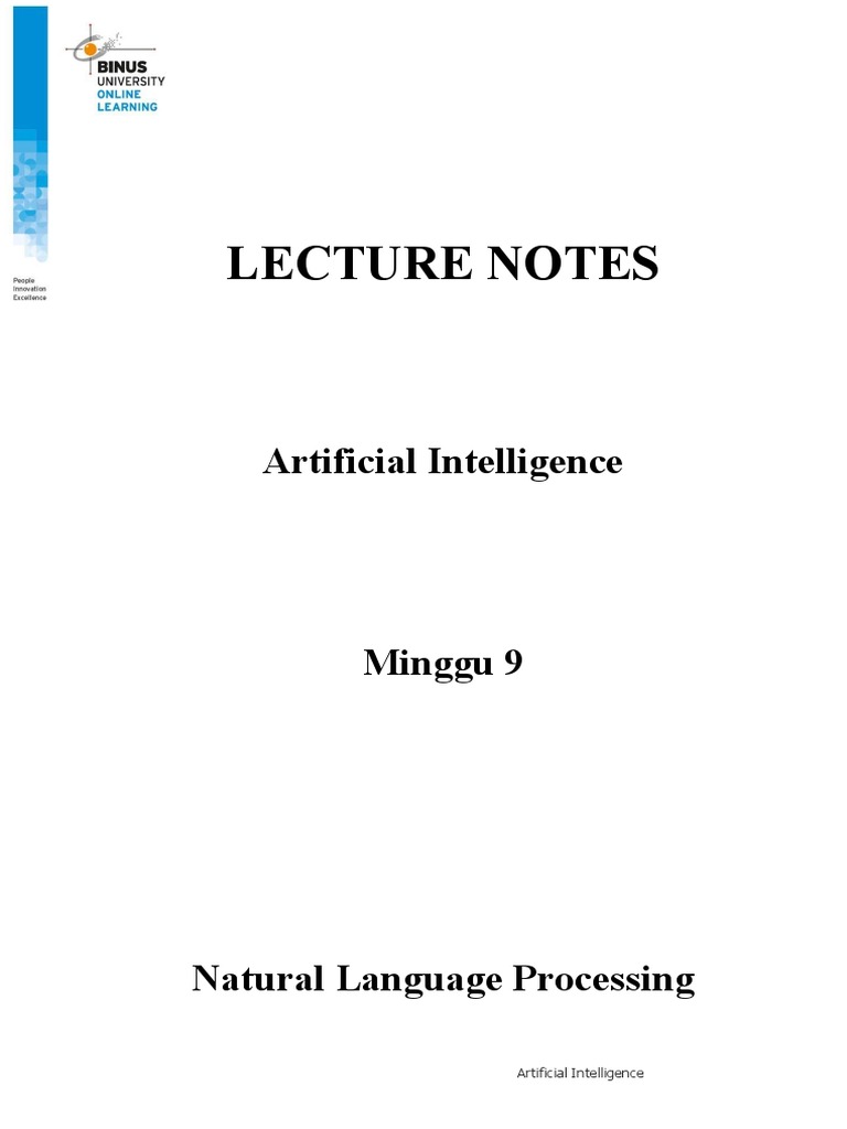 9 - Natural Language Processing | PDF 9 - Natural Language Processing | PDF