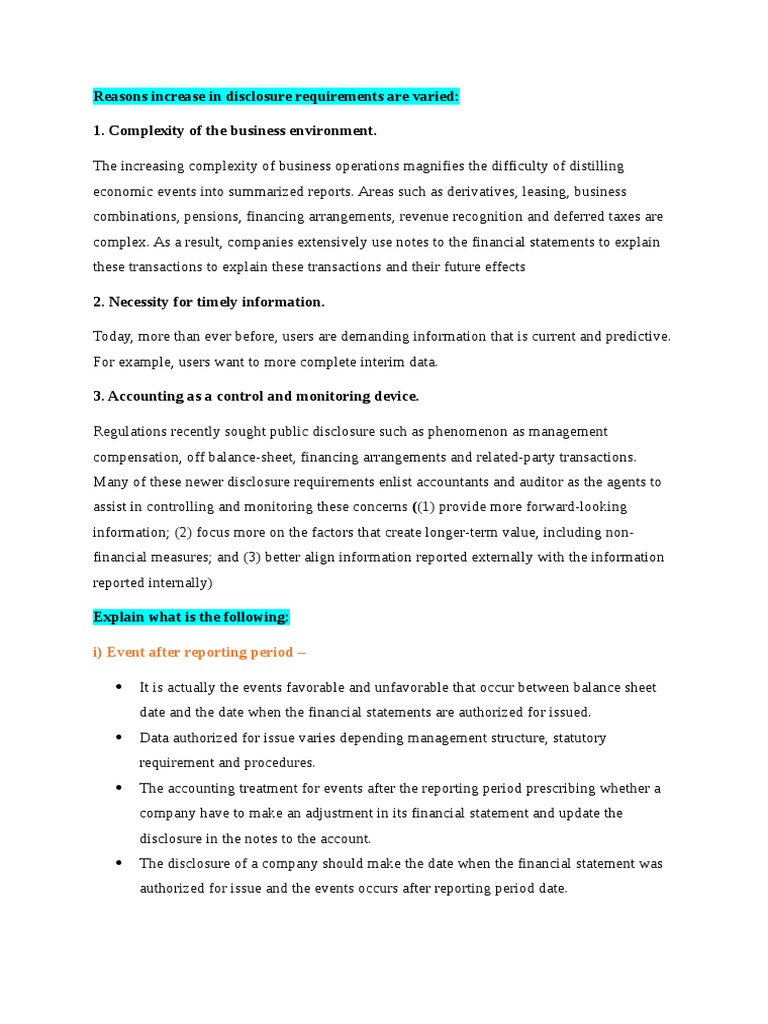 Tutorial Event After Reporting Period Week 7 | PDF | Going Concern ...