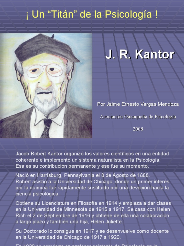 Biografia J R Kantor | PDF | Sicología | Science