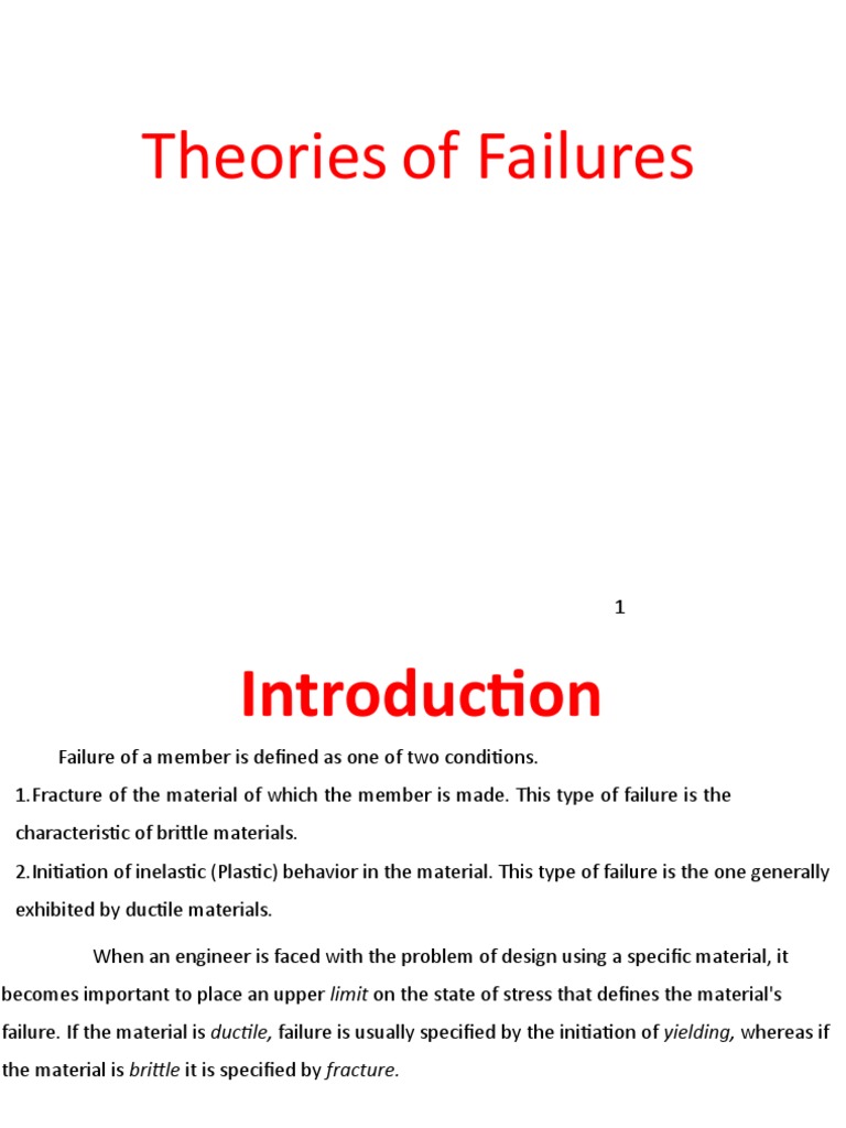 Theory of Failure by Vivek | PDF | Civil Engineering | Applied And ...