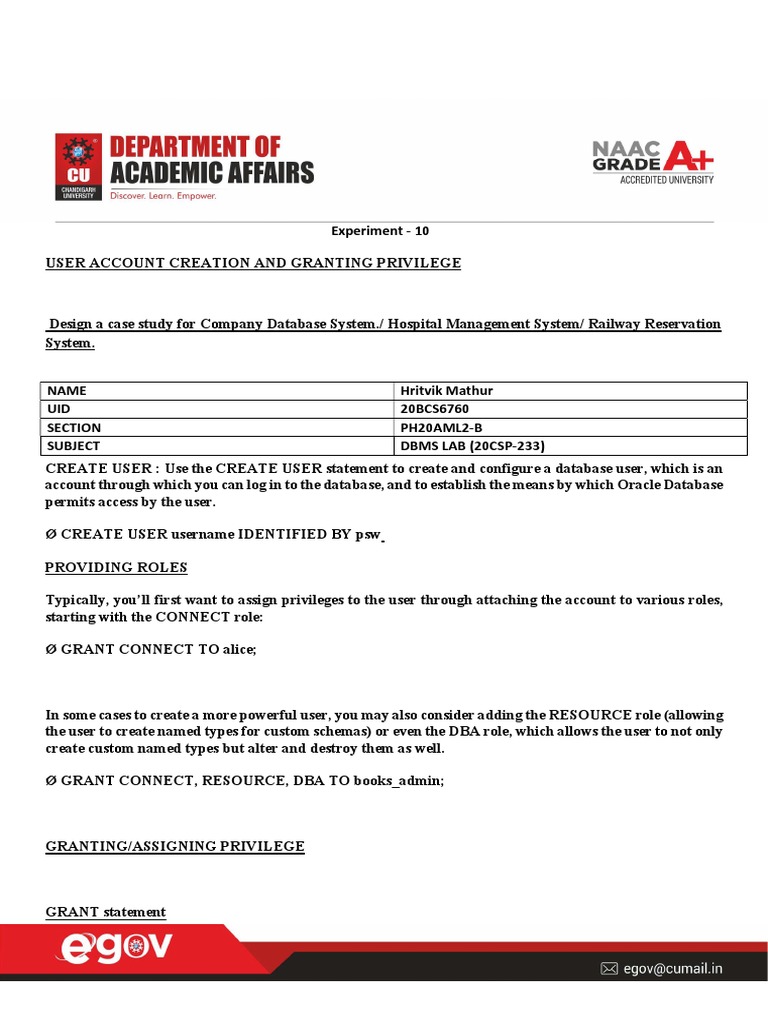 DBMS_WORKSHEET | PDF | Databases | User (Computing)