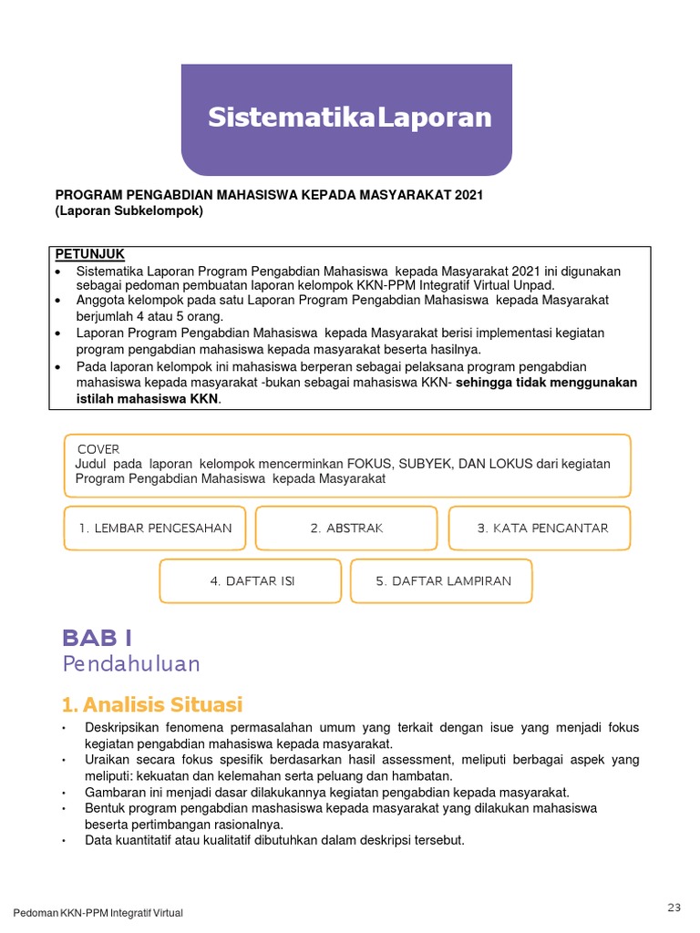 Sistematika Laporan Akhir KKN | PDF | Seni | Komputer
