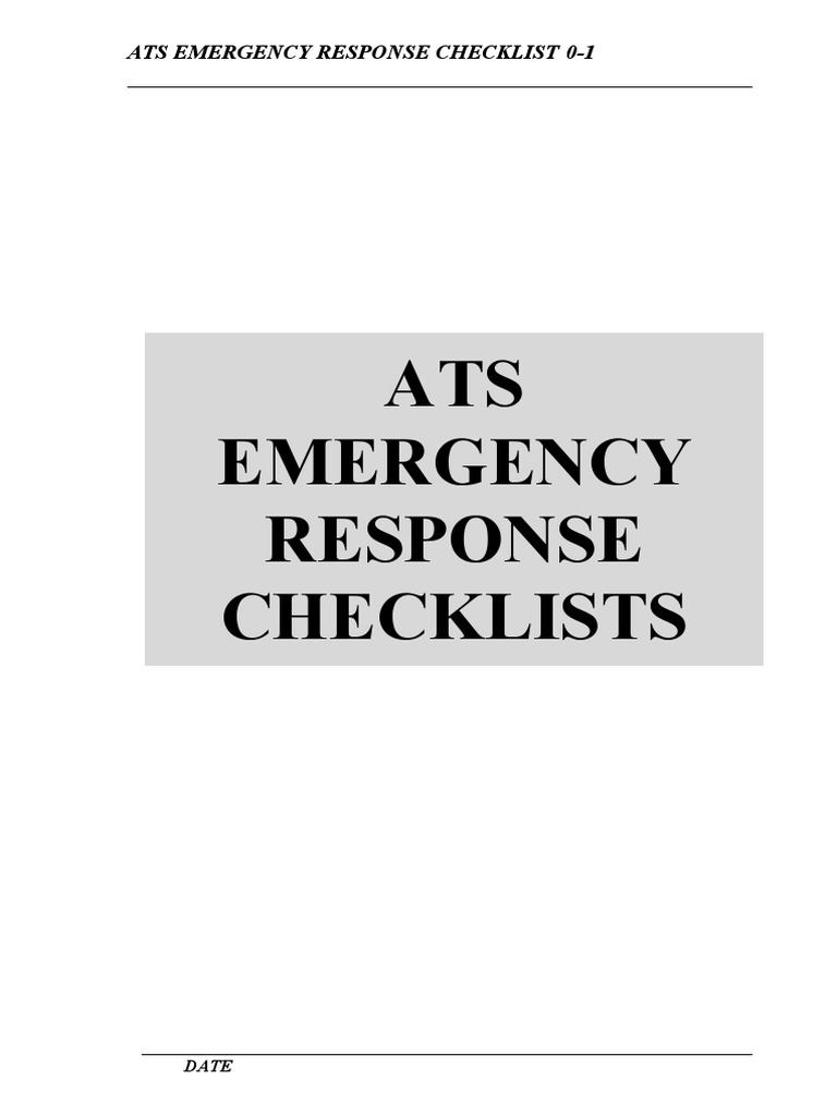 ATS Emergency Response Checklists | PDF | Visual Flight Rules | Air ...