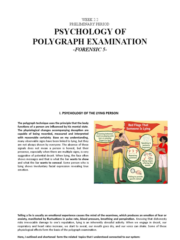 Psychology of Polygraph Examination: - Forensic 5 | PDF | Polygraph | Nervous System