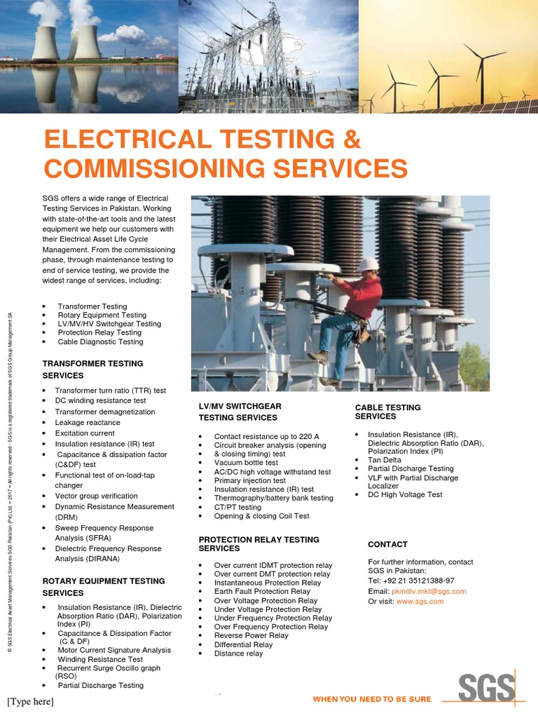 One Page Testing Services | PDF | Transformer | Relay