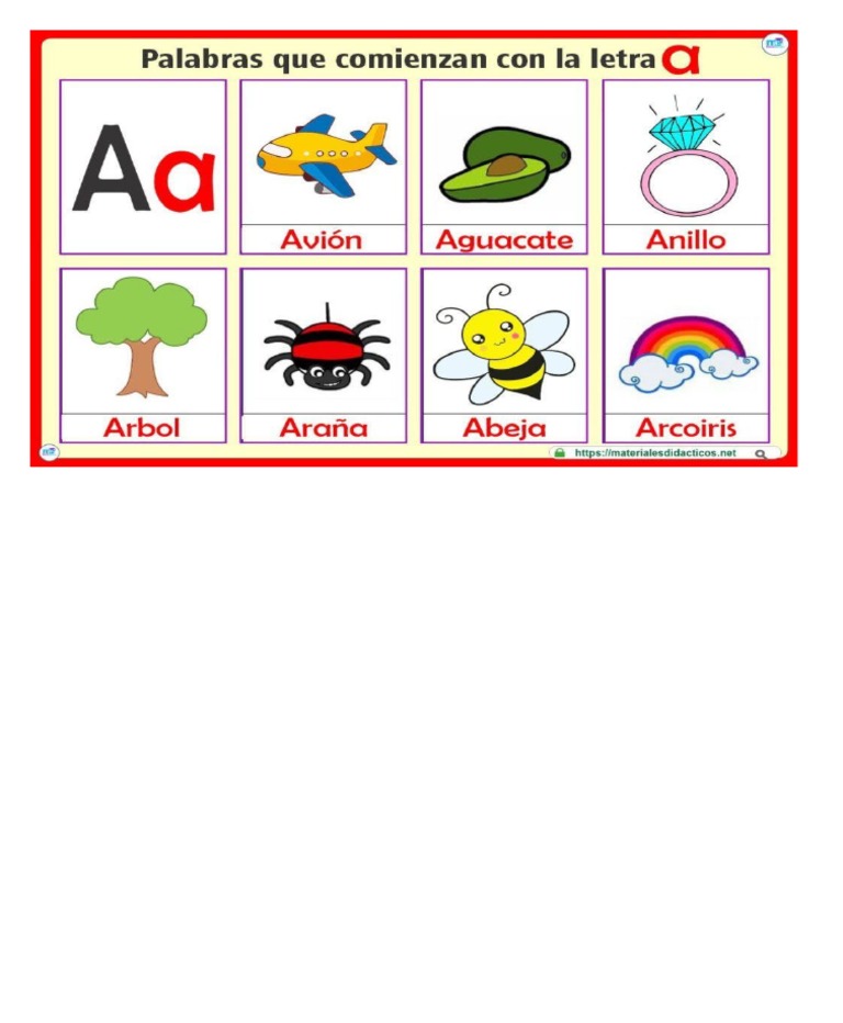 Palabras Con La Letra A | PDF