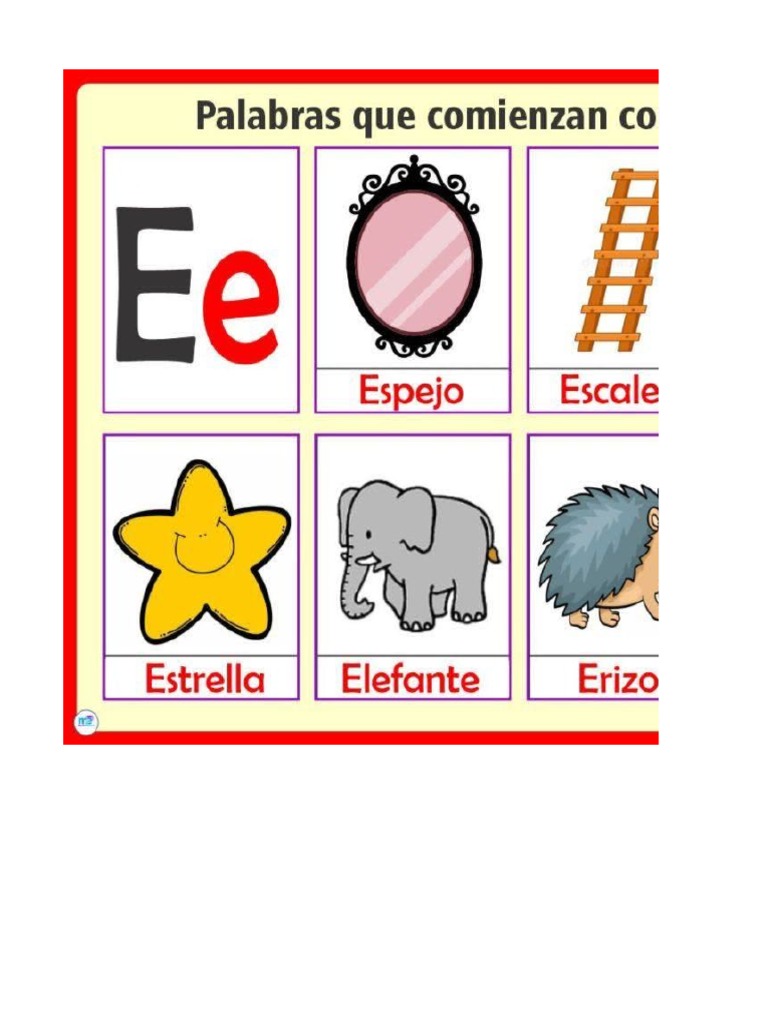 Palabras Con La Letra E | PDF
