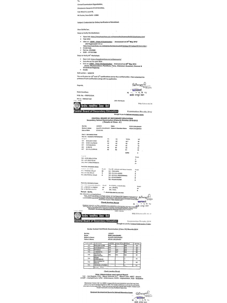 Verification Certificate For Dgca | PDF