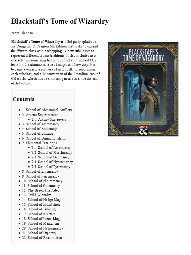 Blackstaff's Tome of Wizardry - 1d4chan | PDF | Teaching Methods ...