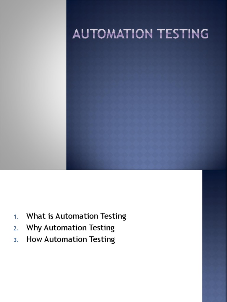 4 Automation Testing Pdf Software Testing Systems Engineering