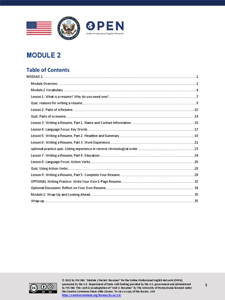 ECD 2022 Module 2 Packet | PDF | Résumé