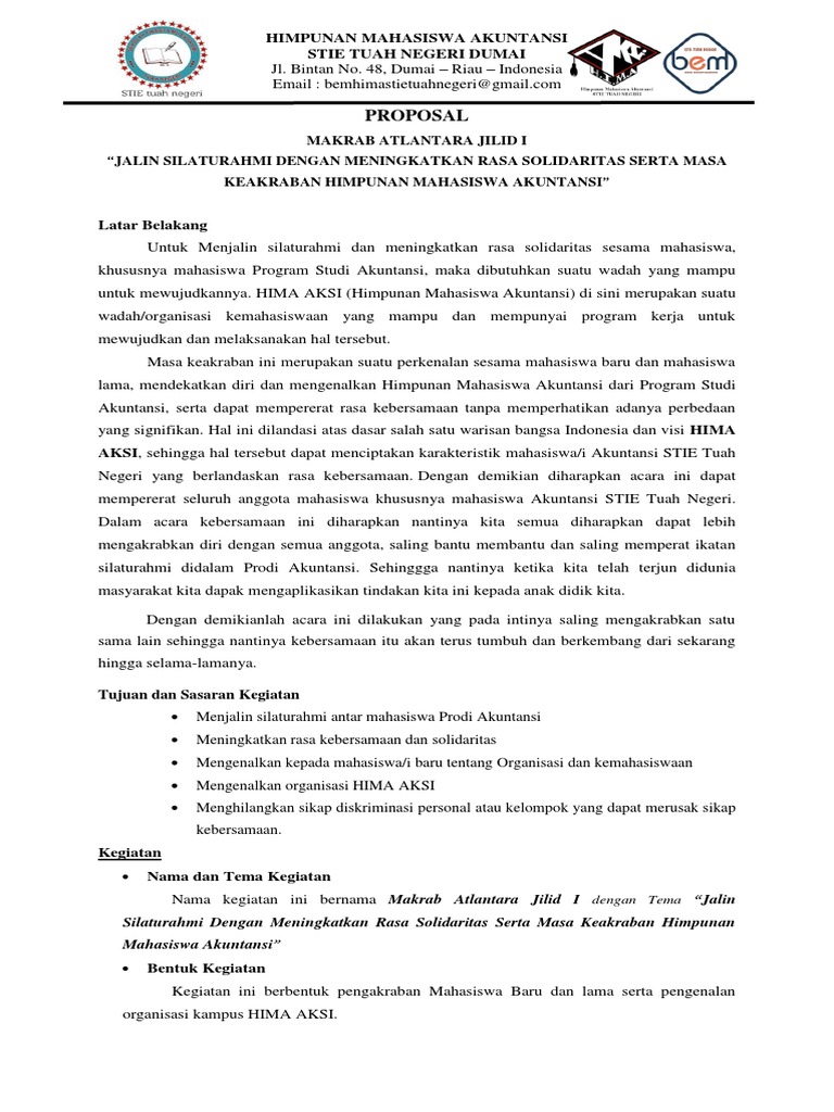 Proposal HIMA AKSI | PDF