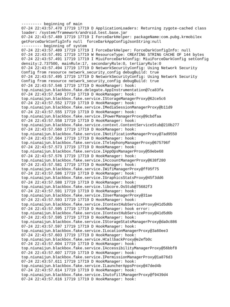 Com - Pubg.krmobilex Logcat | PDF | Information Technology Management | Computer Programming