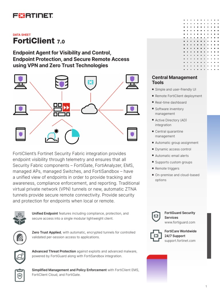 Fortinet Training - Forticlient | PDF | Virtual Private Network | Cloud Computing