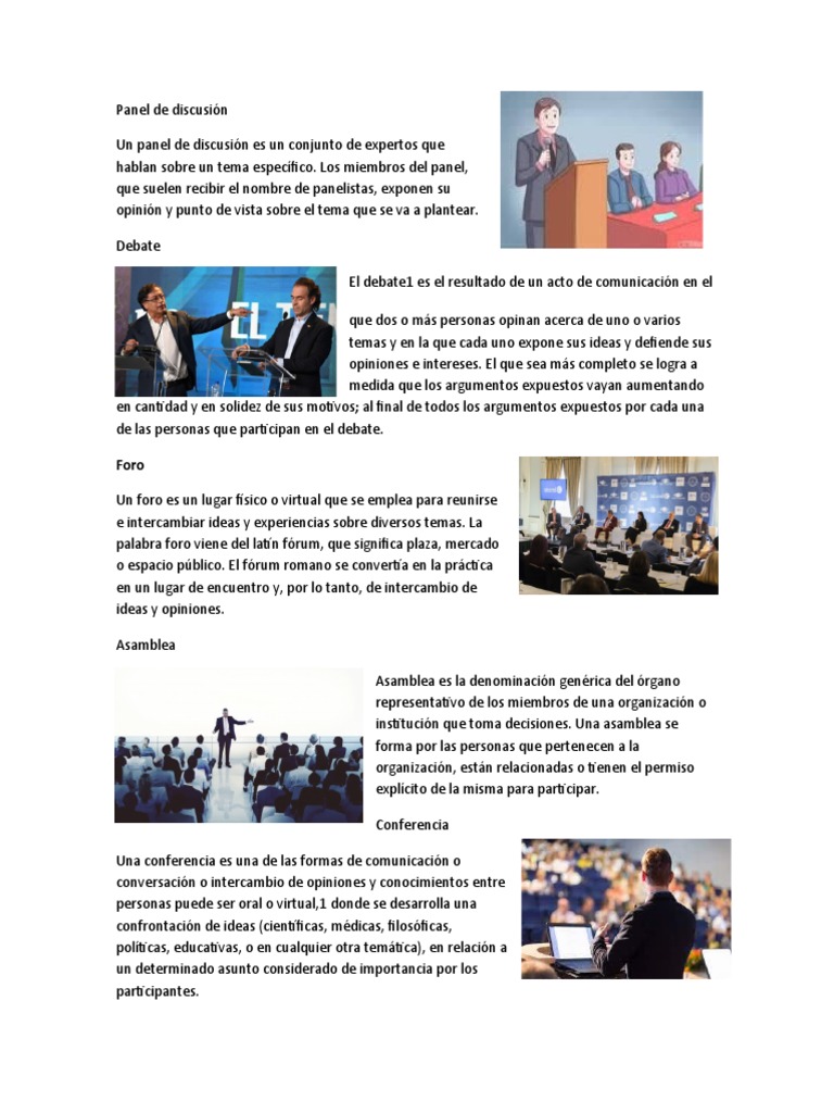 Panel de Discusión: Conceptos Clave | PDF | Diálogo