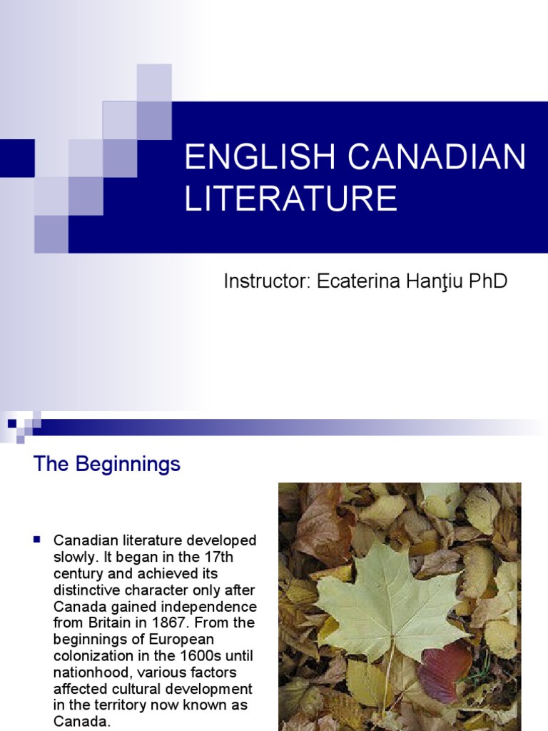 Overview of English Canadian Literature | PDF | History | Classics