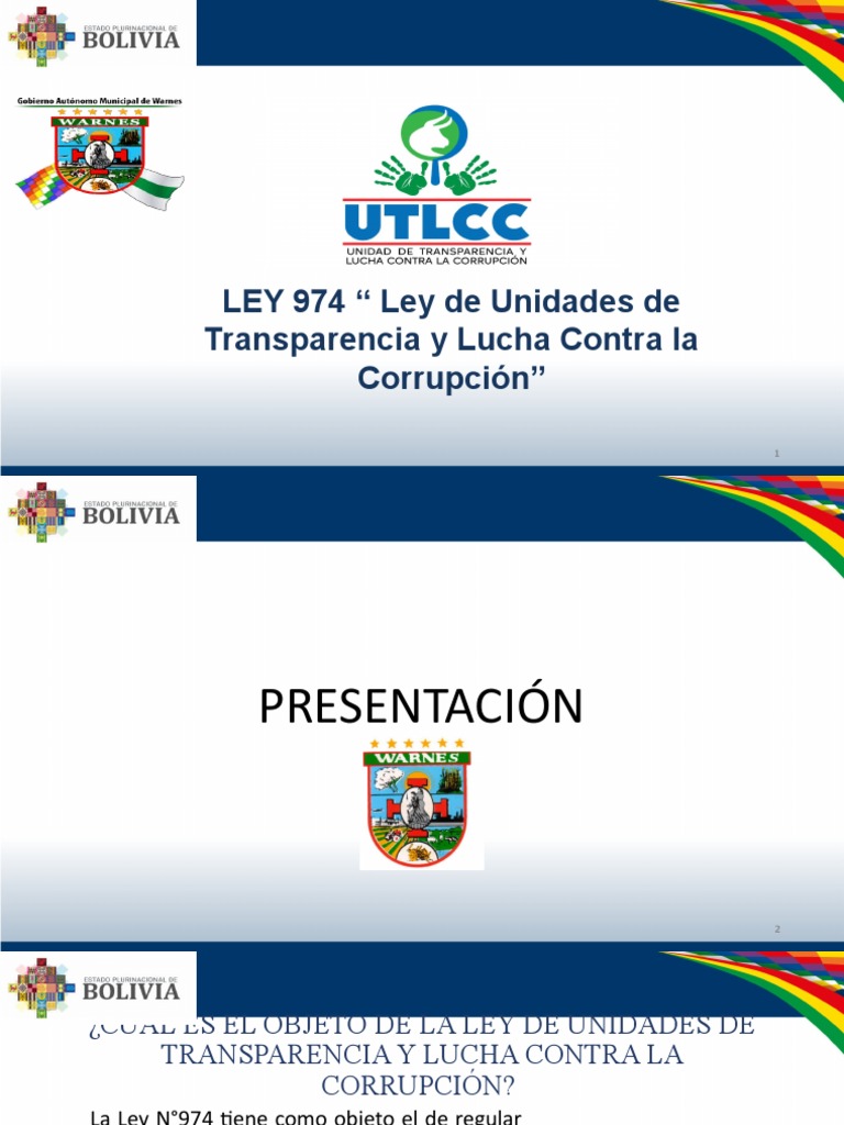 Exposicion de La Ley 974 | PDF | Corrupción política | Responsabilidad