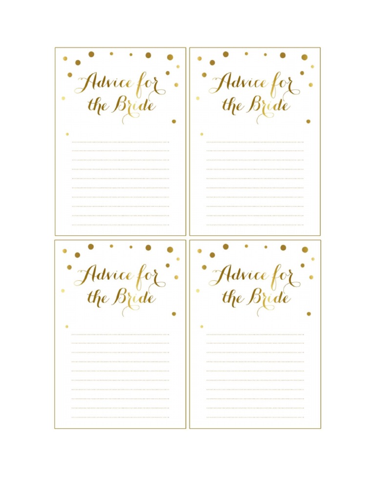 Advice For The Bride | PDF