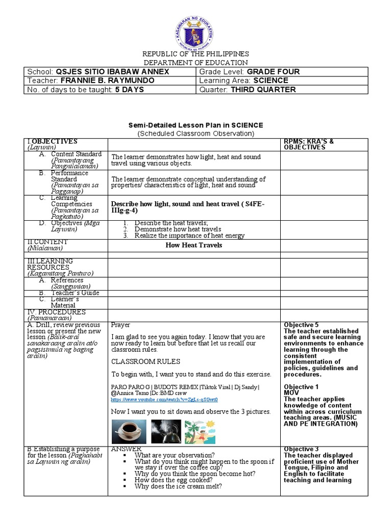 Explaining How Heat Travels: A Detailed Lesson Plan on Conduction ...