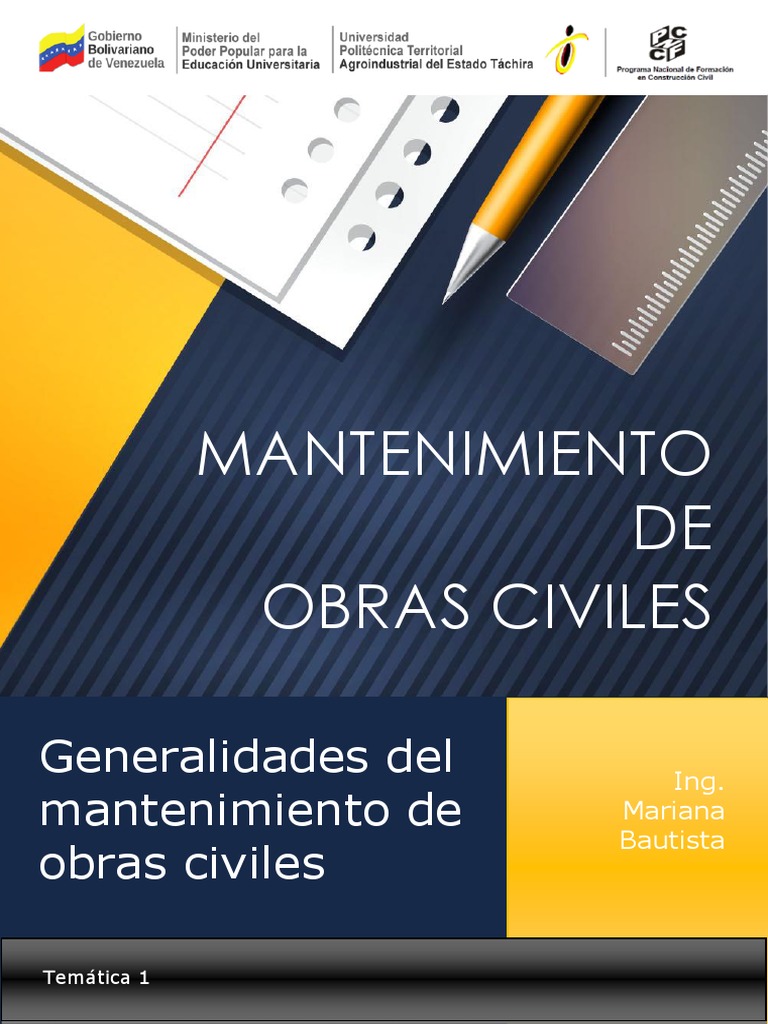 Tematica 1 - Mantenimiento de Obras Civiles | PDF | Planificación ...