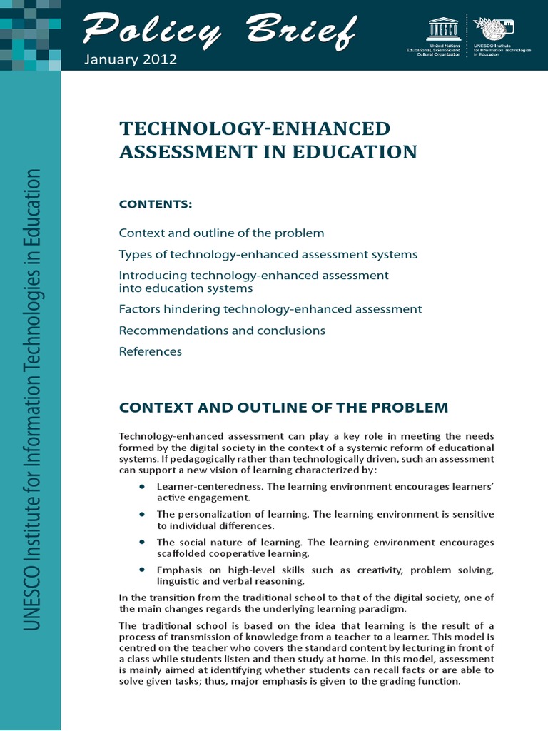 Technology-enhanced assessment in education | PDF | Educational ...