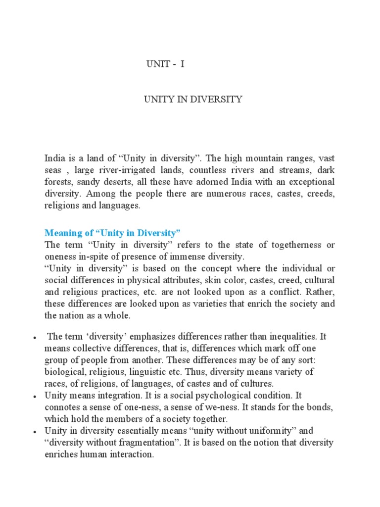 A Land of Unity in Diversity: Exploring India's Unique Cultural Blend ...