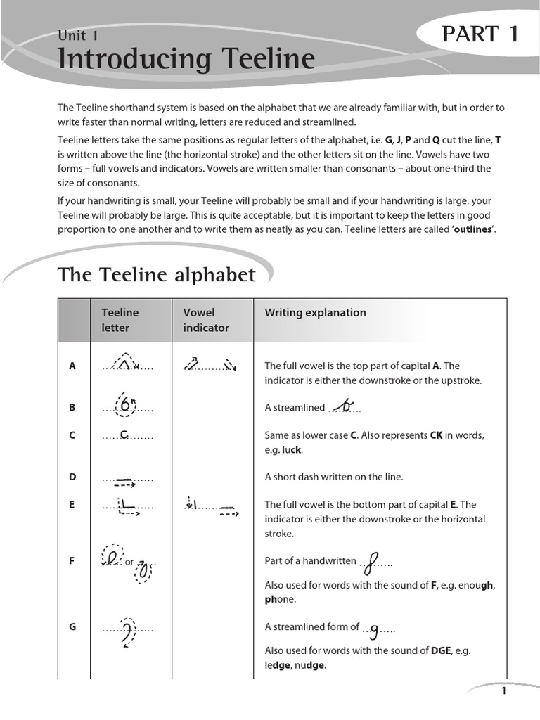 Introduction to Teeline Shorthand | PDF | Vowel | Letter Case