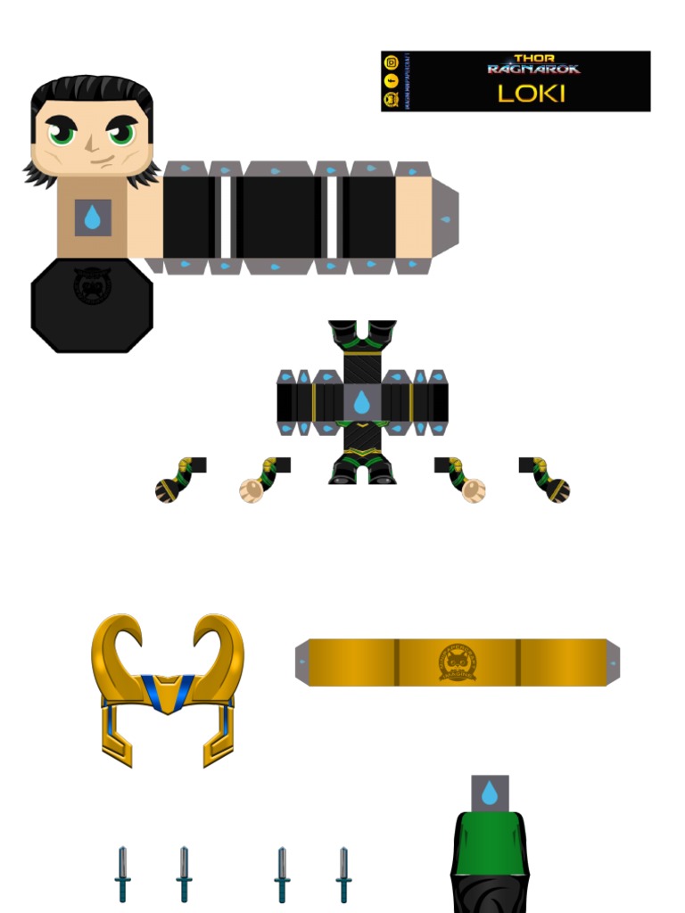 Loki (Helmet) by Imagine Minipapercraft | PDF