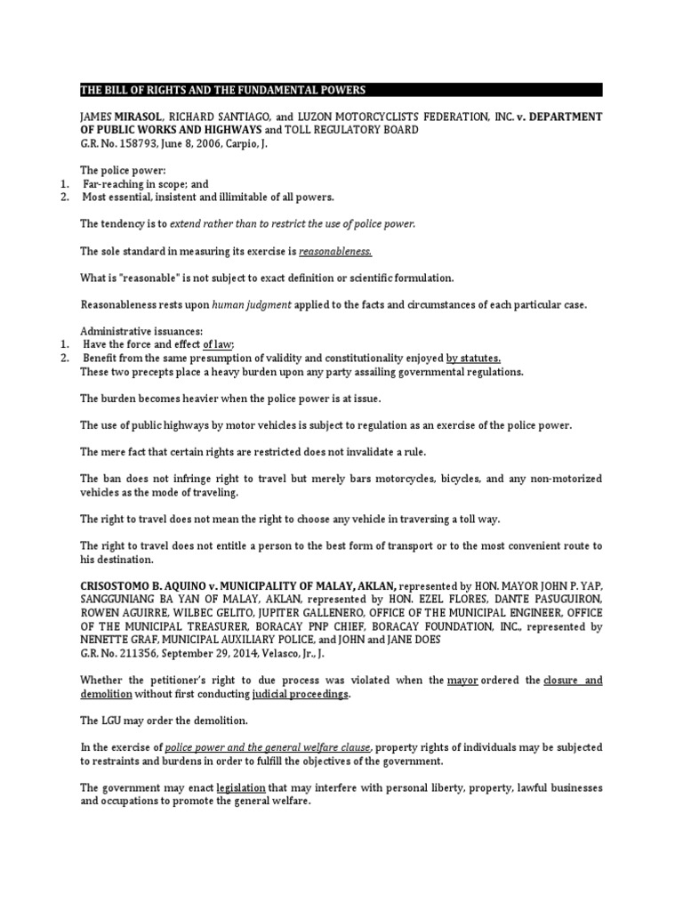 Political Law Cases Reviewer 2019 | PDF | Due Process Clause ...